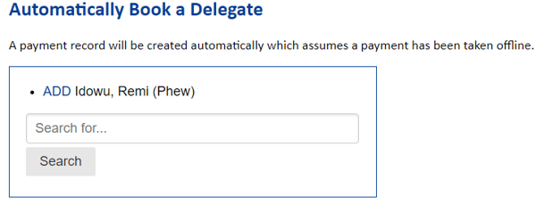 How to manually book a delegate onto an eLearning System