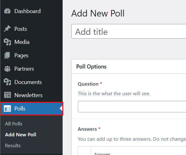 How do I create a Poll on my website?